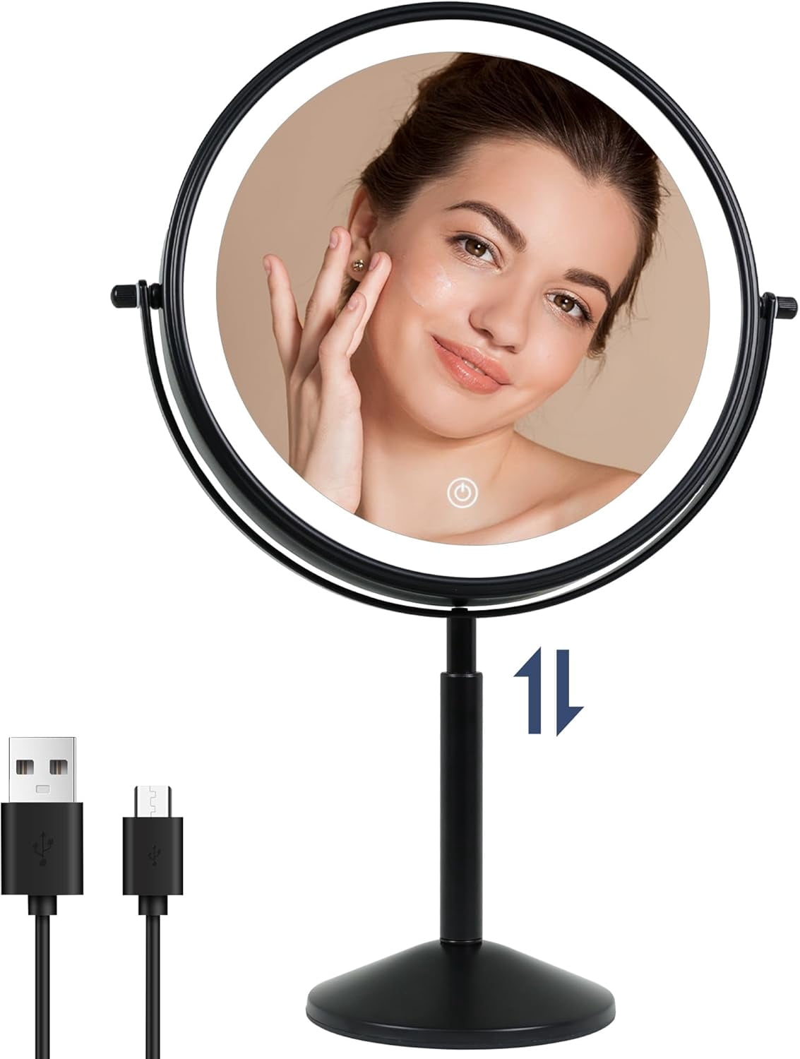 9" Large Lighted Makeup Vanity Mirror with 10X Magnification ...