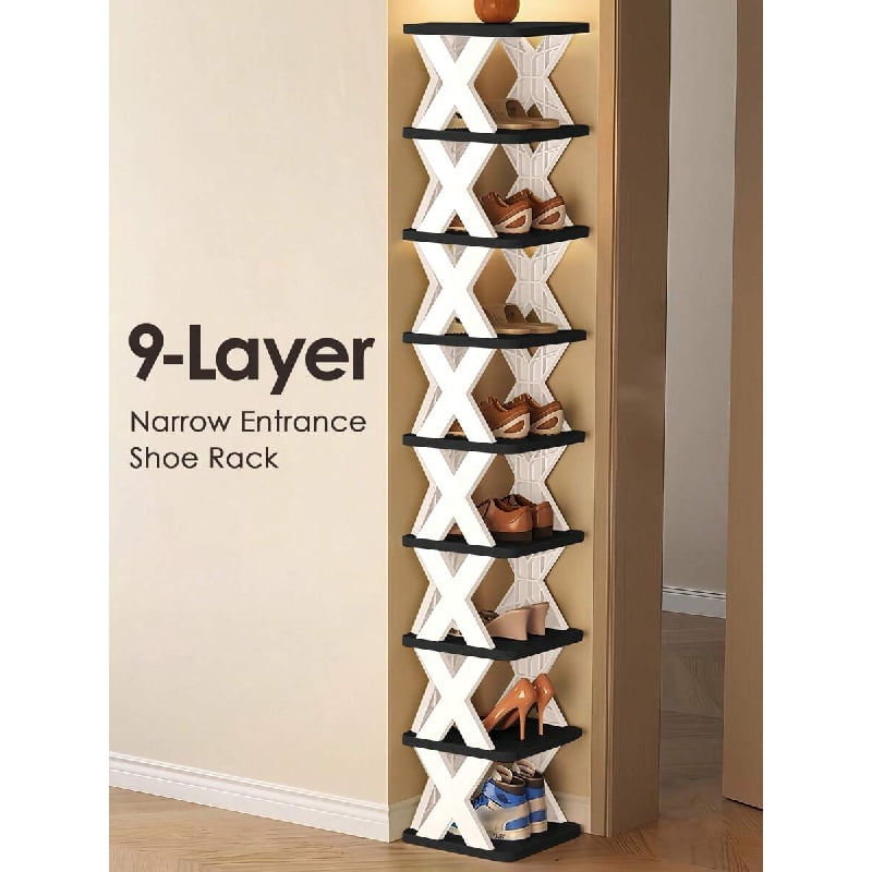 👟 【9-Layer Narrow Shoe Rack】– Smart Storage Solution for Small Spaces ...