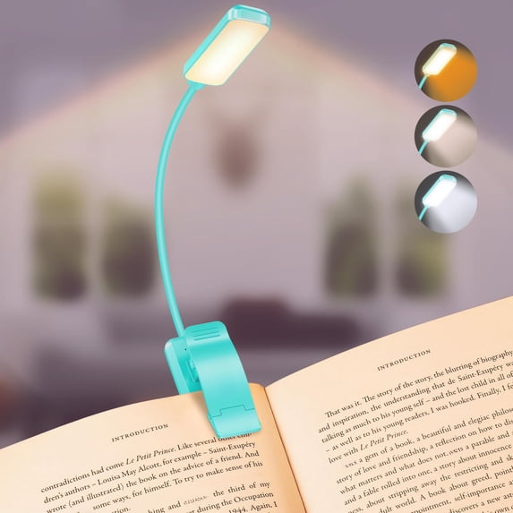 9 Led Rechargeable Book Light For Reading In Bed - Eye Caring 3 Color ...