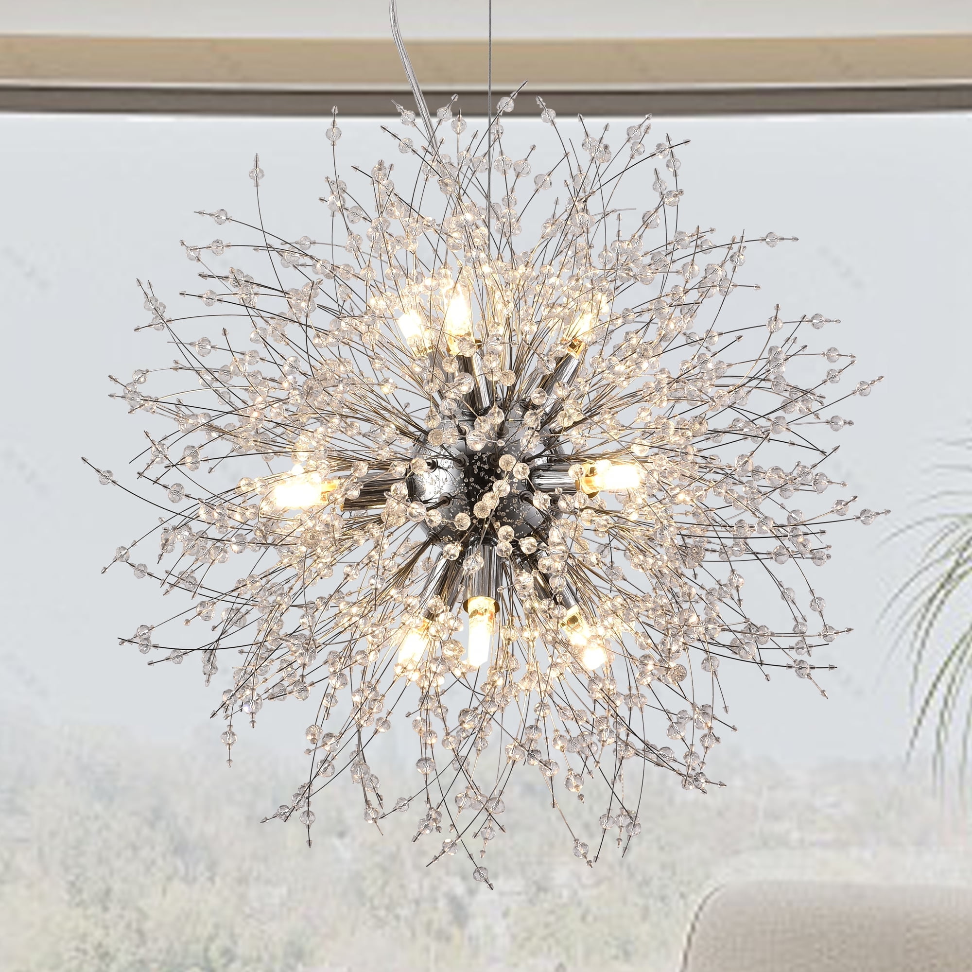 9-Lights Modern Farmhouse Chandelier Lighting, Sputnik Dandelion ...