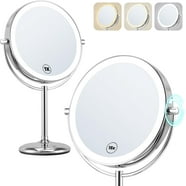 OttLite Wireless Charging LED Makeup Mirror - Illuminated Magnifying ...