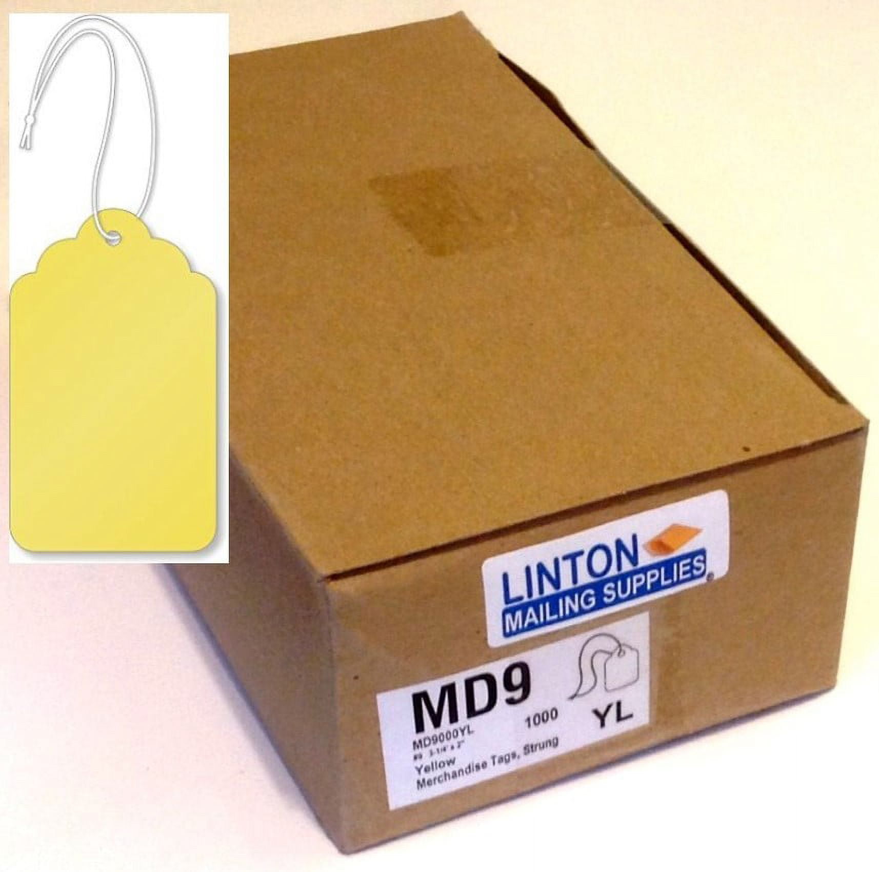 #9 Merchandise Tag (3.25" x 2 / 3-1/4" x 2"), Yellow 12-Pt. Cardstock ...