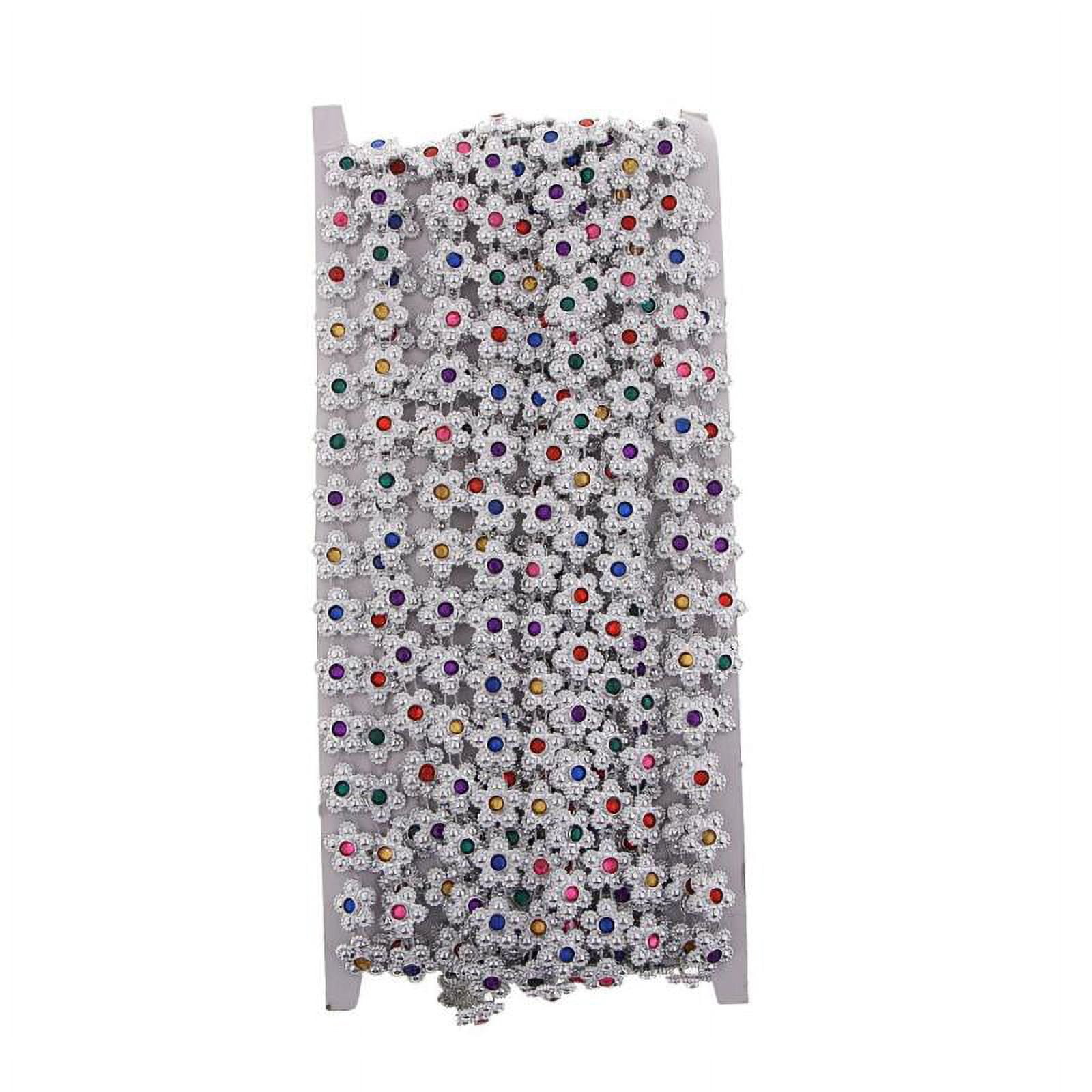 9 Meter Arcylic Rhinestone Crystal Flower Beaded Chain Trim Ribbon ...