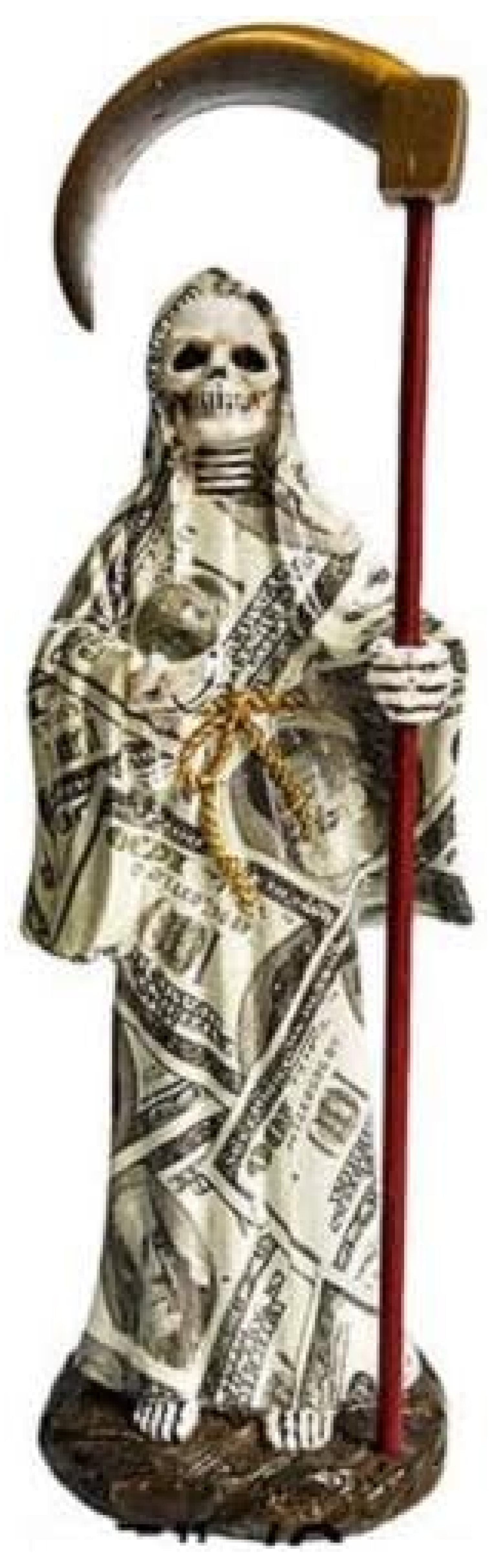 9" Money Santisima Santa Muerte Statue Holy Death Grim Reaper Sculpture ...