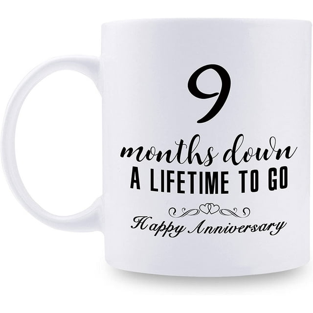 9 Month Anniversary Mugs for Girlfriend Boyfriend - Nine Month ...