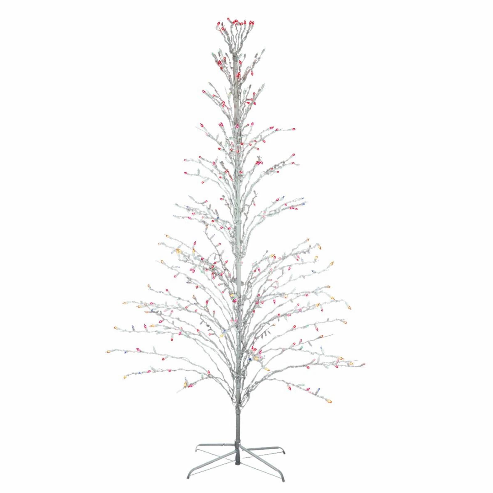 9' Multi-Color Lighted Christmas Cascade Twig Tree Outdoor Yard Art ...