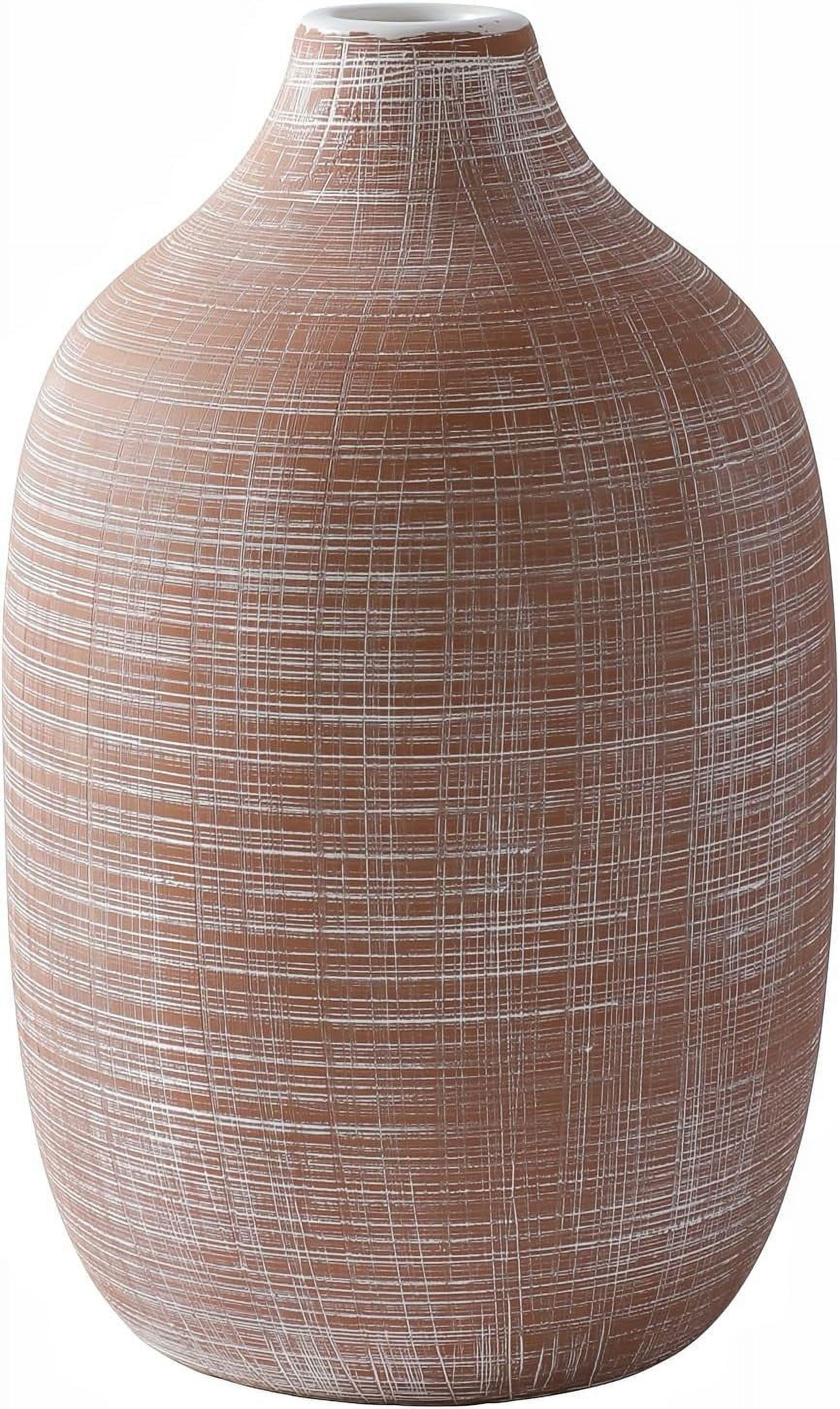 9 in Narrow Mouth Terracotta Vase for Pampas Grass|Rustic Vases for ...