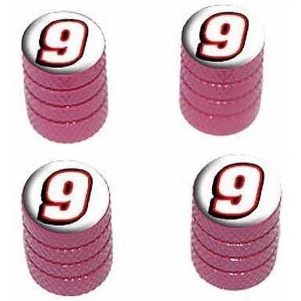 9 Number Nine Tire Rim Wheel Aluminum Valve Stem Caps, Multiple Colors ...
