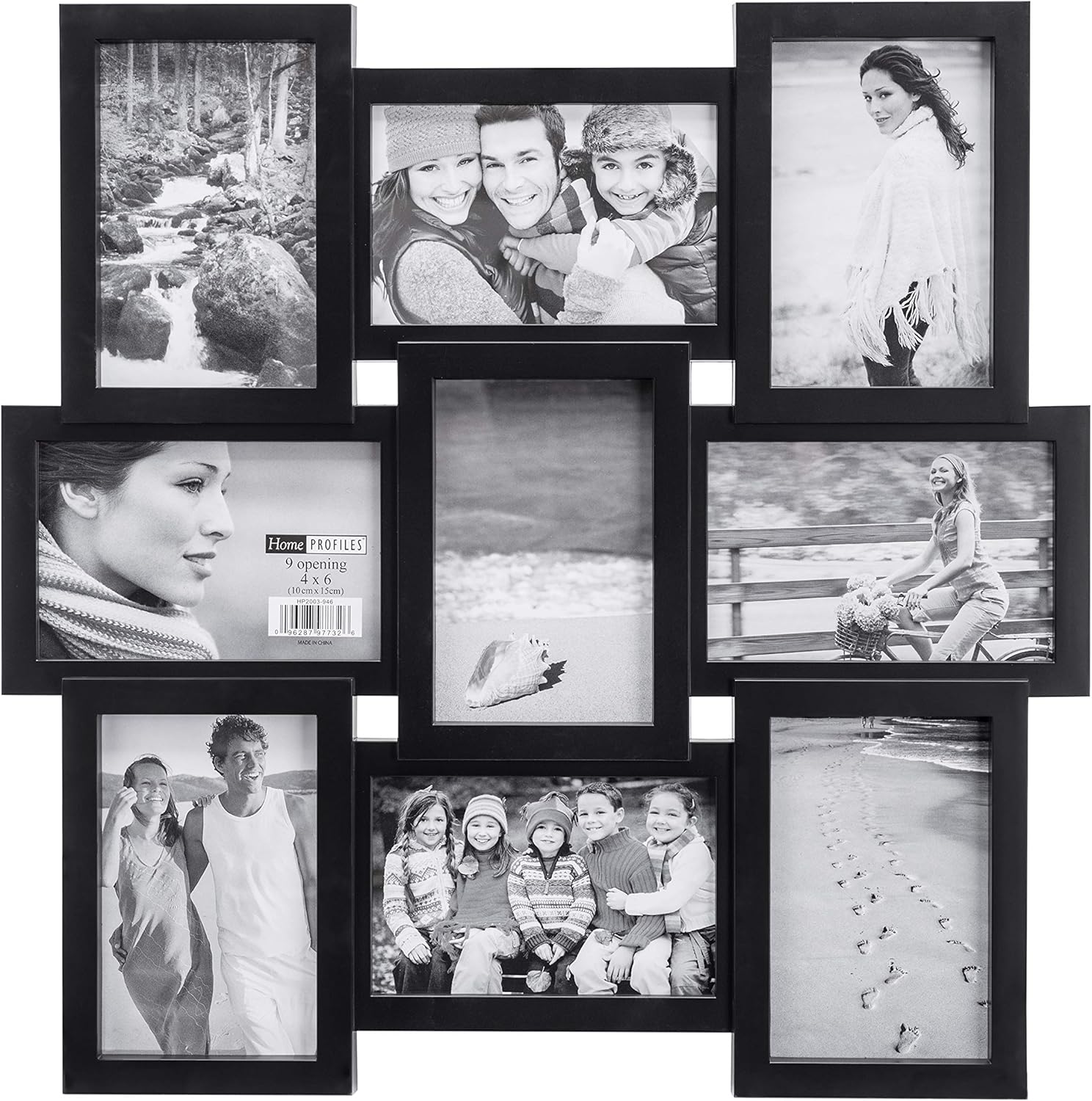 9-Opening 4x6 Collage Picture Frame - Displays Nine 4x6 Pictures ...