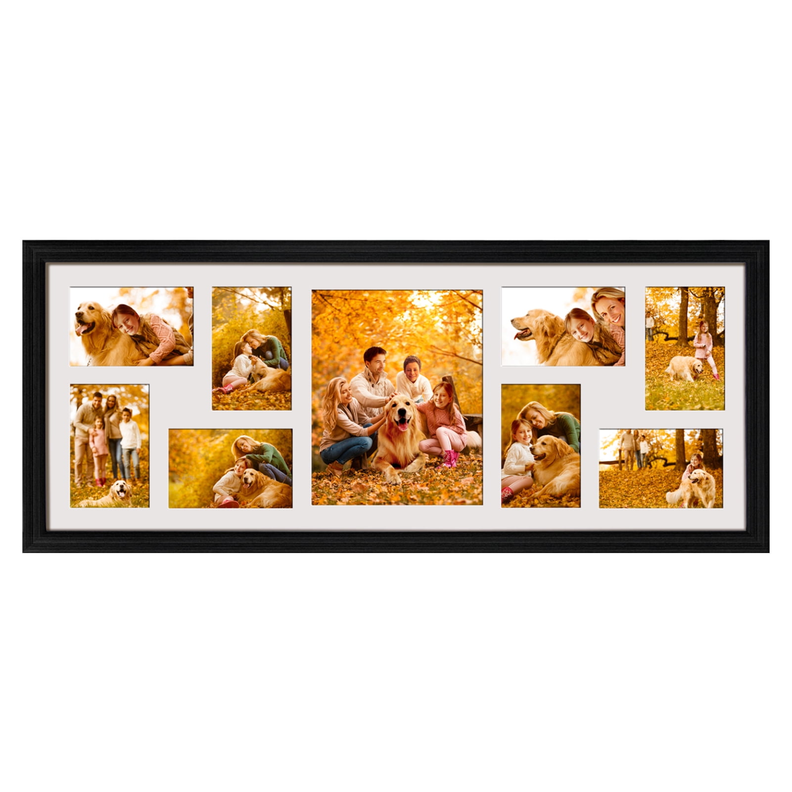 9 Opening 4x6 Collage Picture Frame, Horizontal and Vertical Black ...