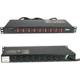 9-Outlet Rack Mount Overloading Protection Circuit Breaker PDU Power ...