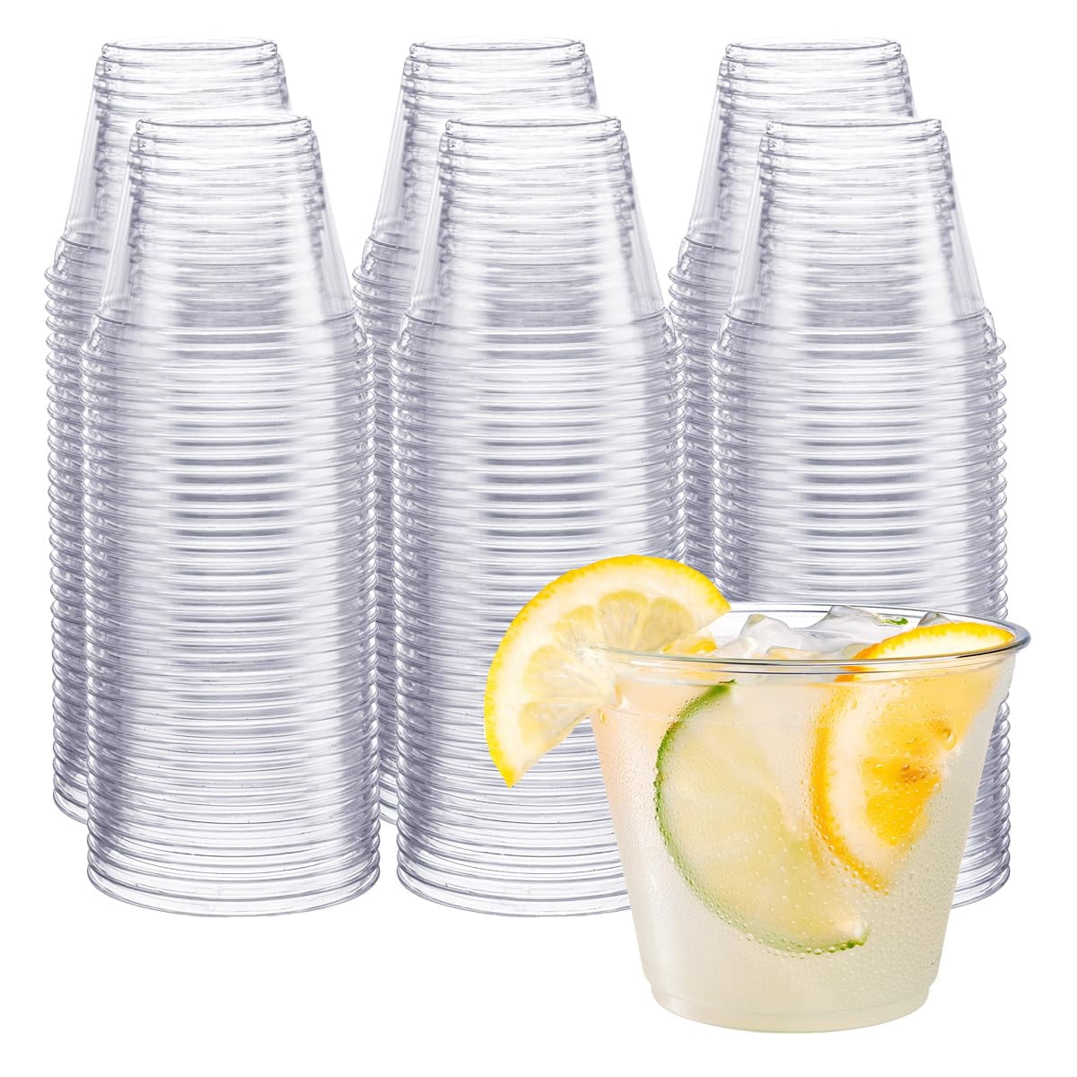 9 Oz Clear Plastic Cups 300 Count For Parties Cold Beverages Desserts ...