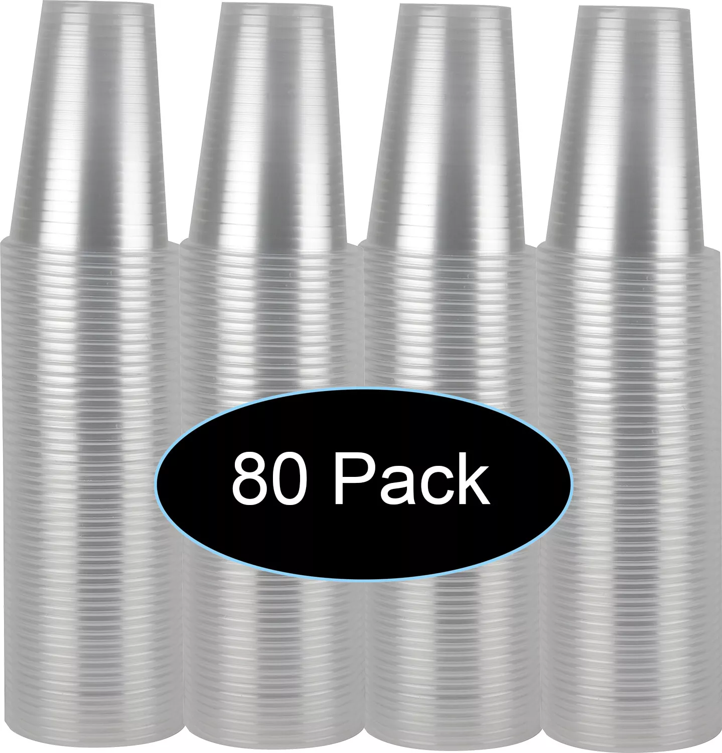 9 Oz Clear Plastic Disposable Drinking Cups 80 Count - Walmart.com