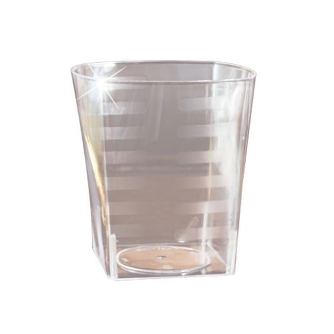 9 Oz Clear Plastic Rocks Square Clear Plastic Tumbler - Pack of 168 ...