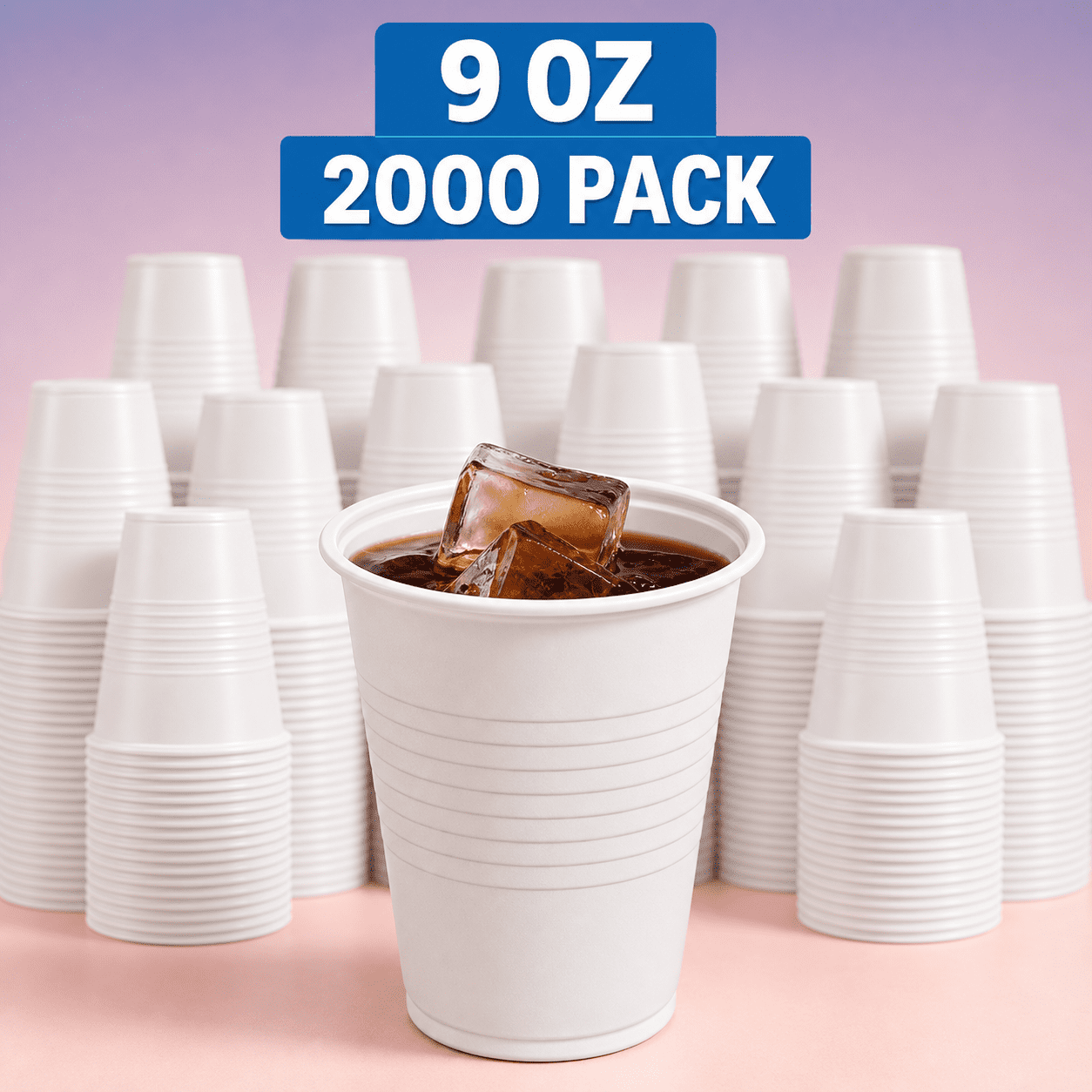 9 Oz White Disposable Plastic Drinking Cups - Walmart.com