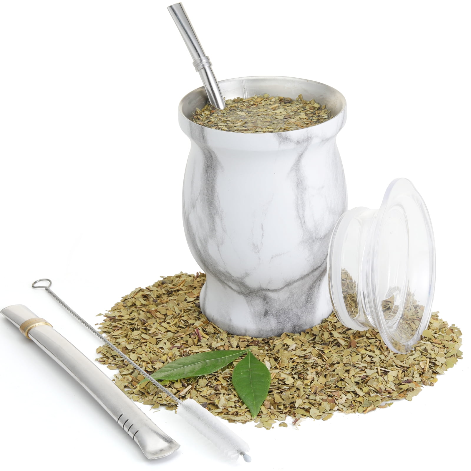 9 Oz Yerba Mate Cup, Tea Cup Set Include Stainless Steel Modern Mate ...