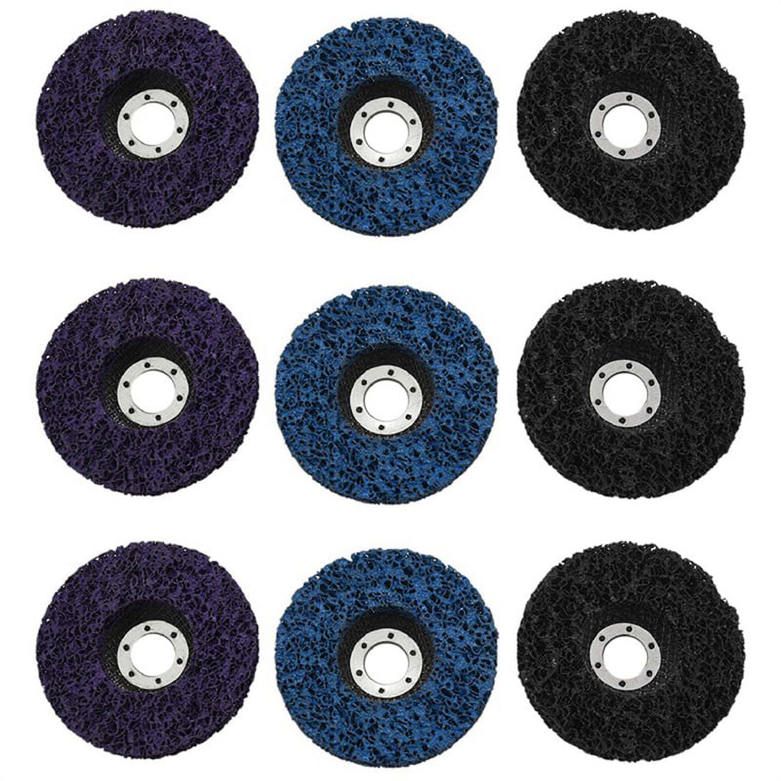 9 PCS 115mm Black/Blue/Purple Stripping Wheel Strip Discs for Angle ...