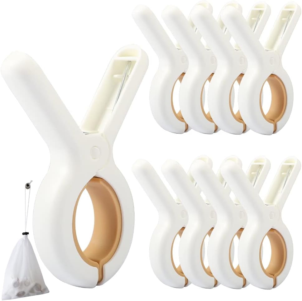 9 PCS Beach Chairs Towel Clips,Quilt Drying Clip, Plastic Clothespins ...
