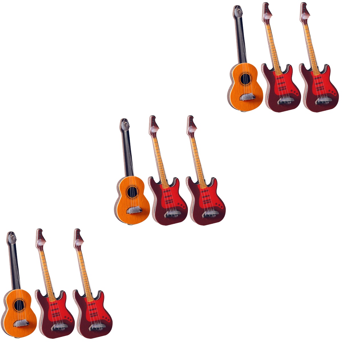9 PCS Mini Guitar Model Kids Room Bedroom Decoration Adornment ...