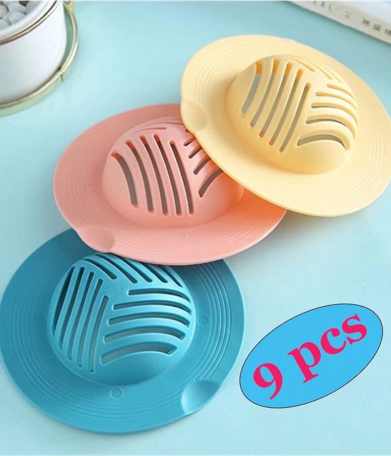 9 PCS Silicone Drain Hair Catcher, Kitchen Sink Strainer - Bathroom ...