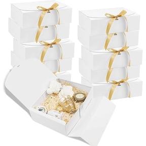 PKGSMART 10 White Small Gift Boxes with Lids, Bridesmaid Proposal Boxes ...