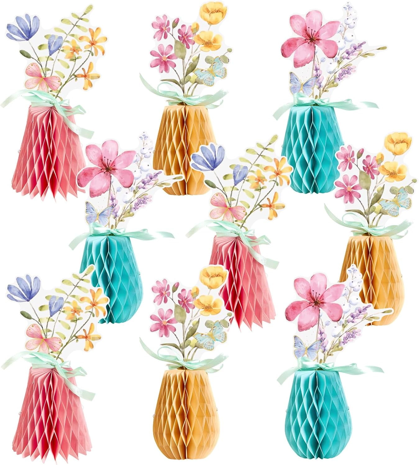 9 PCS Wildflowers Honeycomb Centerpieces Wildflower Birthday Party ...