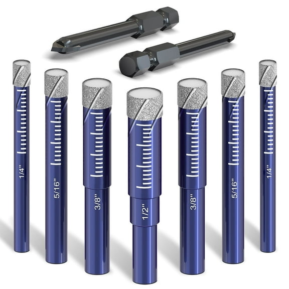 Drill Bit Set with Four-Flute Serrated Eccentric Heads for ...