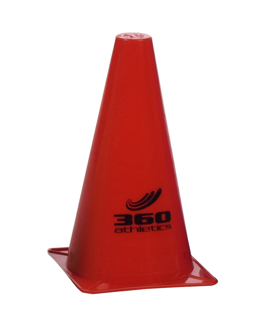 360 Athletics 9" Red Vinyl Sports Cone for Fitness, Gym, Playground ...
