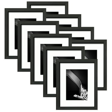 Mainstays 12.25x12.25 Matted to 5x7 Linear Gallery Wall Picture Frame ...