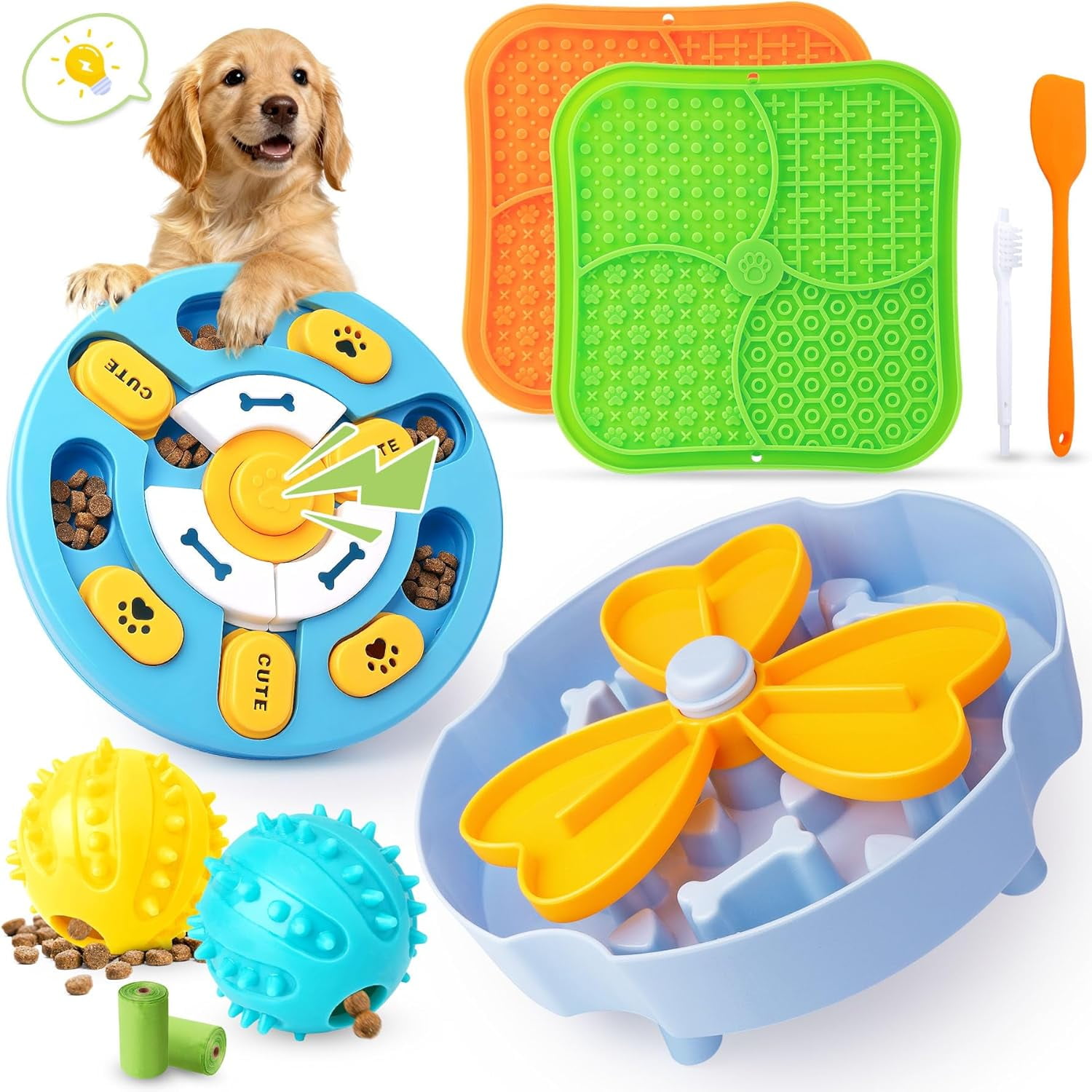 9 Pack All-Around Dog Puzzle Toy Set -Mentally Stimulating Dog ...