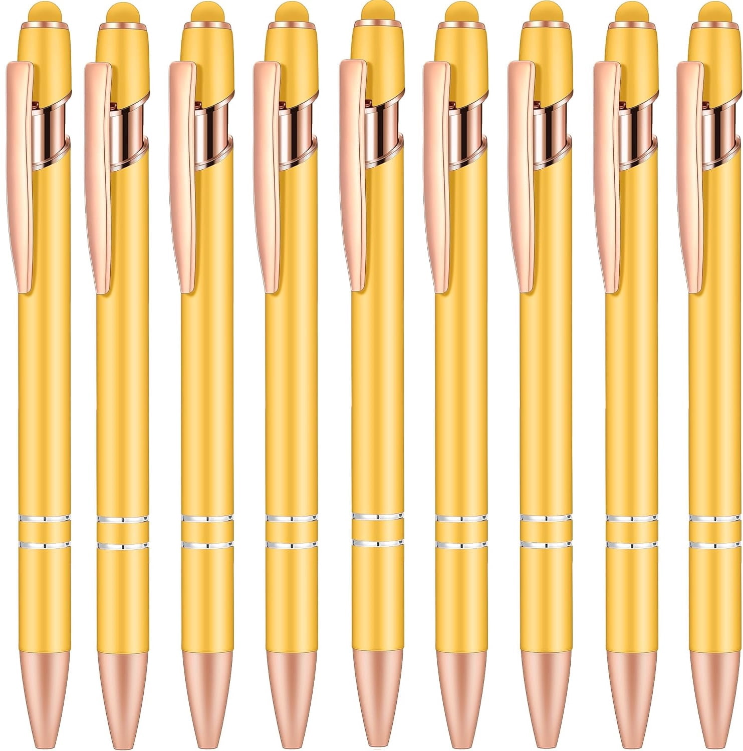 9 Pack Ballpoint Pens Smooth Writing 2-in-1 Stylus Retractable ...