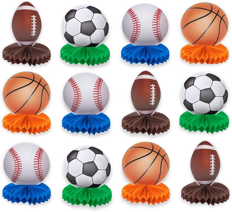 9 Pack Basketball Honeycomb Centerpieces First Birthday Party Table ...