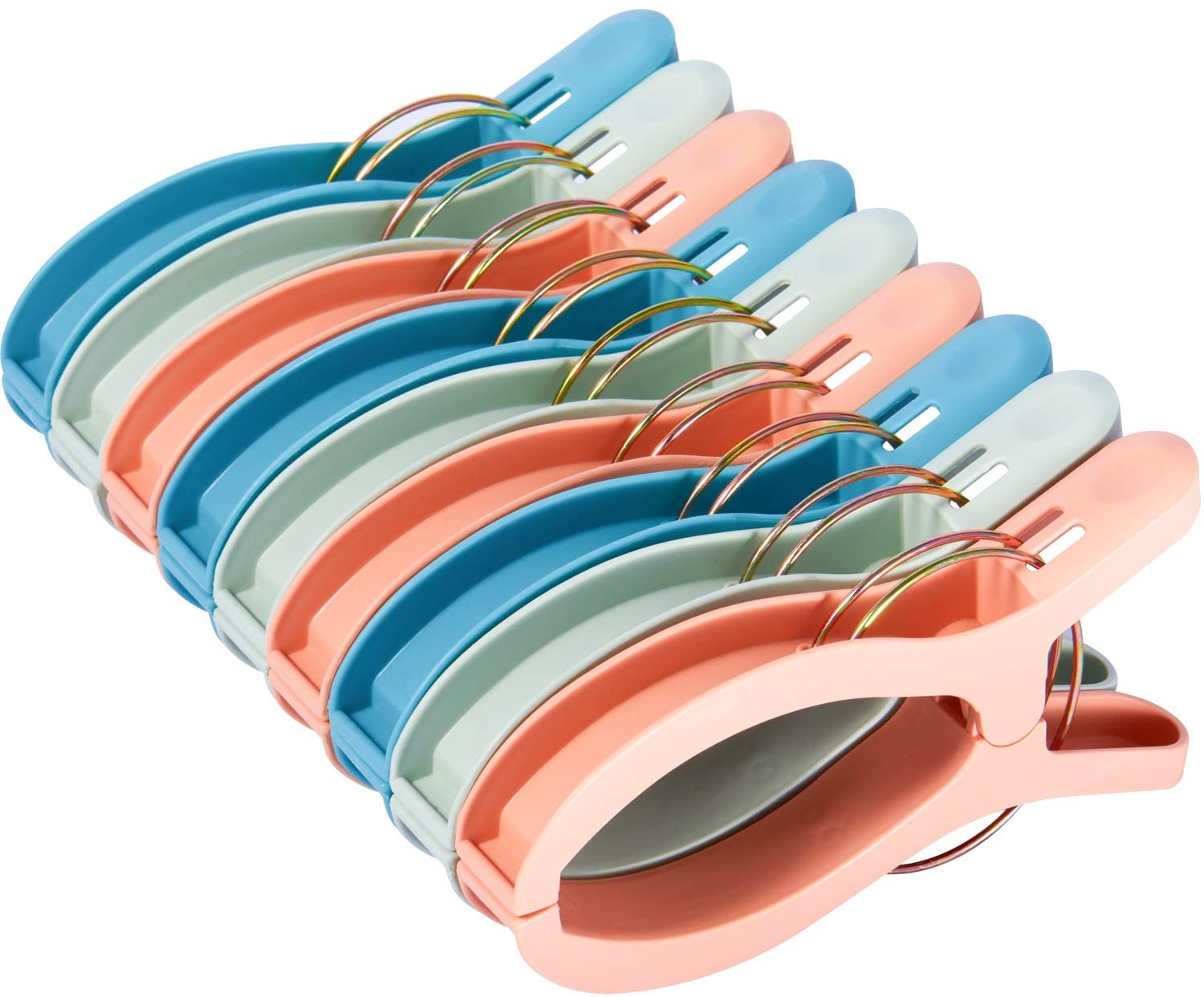 9 Pack Beach Towel Clips Beach Chairs 3 Colors Jumbo Size Towel Clamps ...