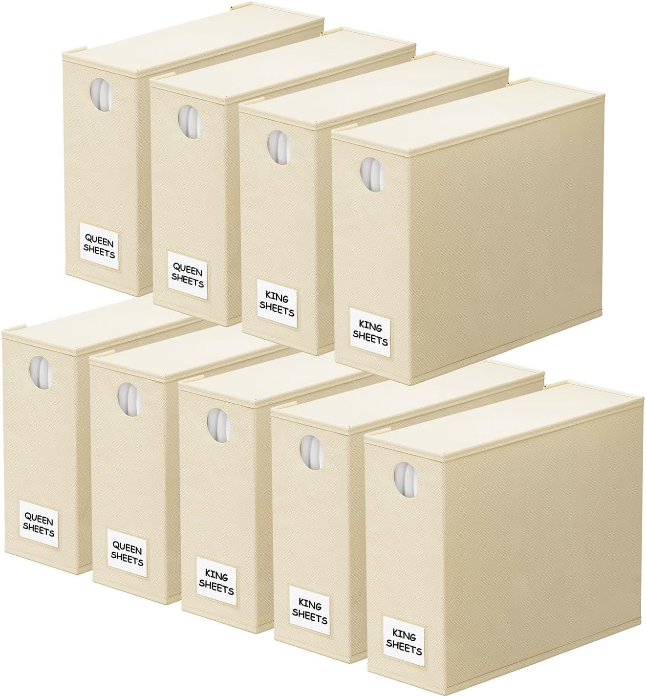 9 Pack Bed Sheet Organizers and Storage, Foldable Sheet Organizer with ...