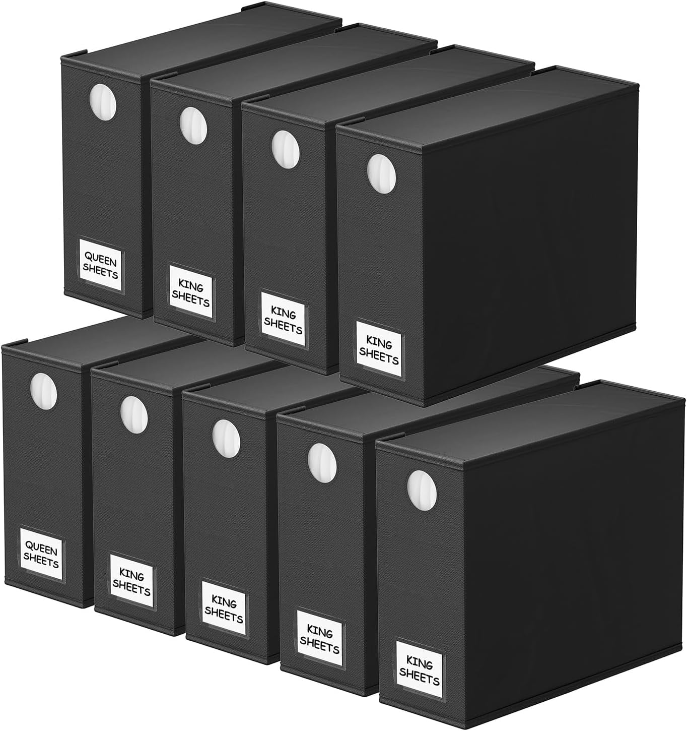 9 Pack Bed Sheet Organizers and Storage, Foldable Sheet Organizer with ...