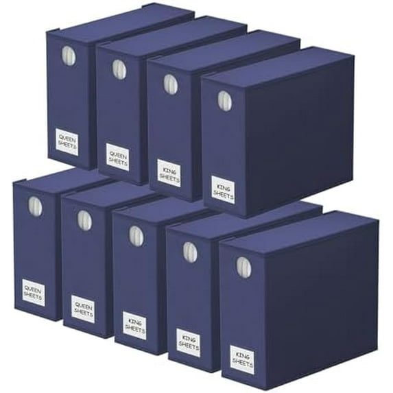 9 Pack Bed Sheet Organizers and Storage, Foldable Sheet Organizer with ...