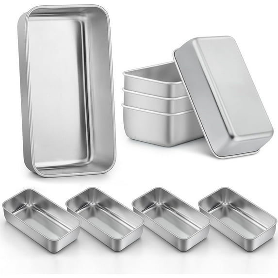9 Pack Bread Loaf Pans for Baking 9x5Inch, Stainless Steel Meat Bread ...