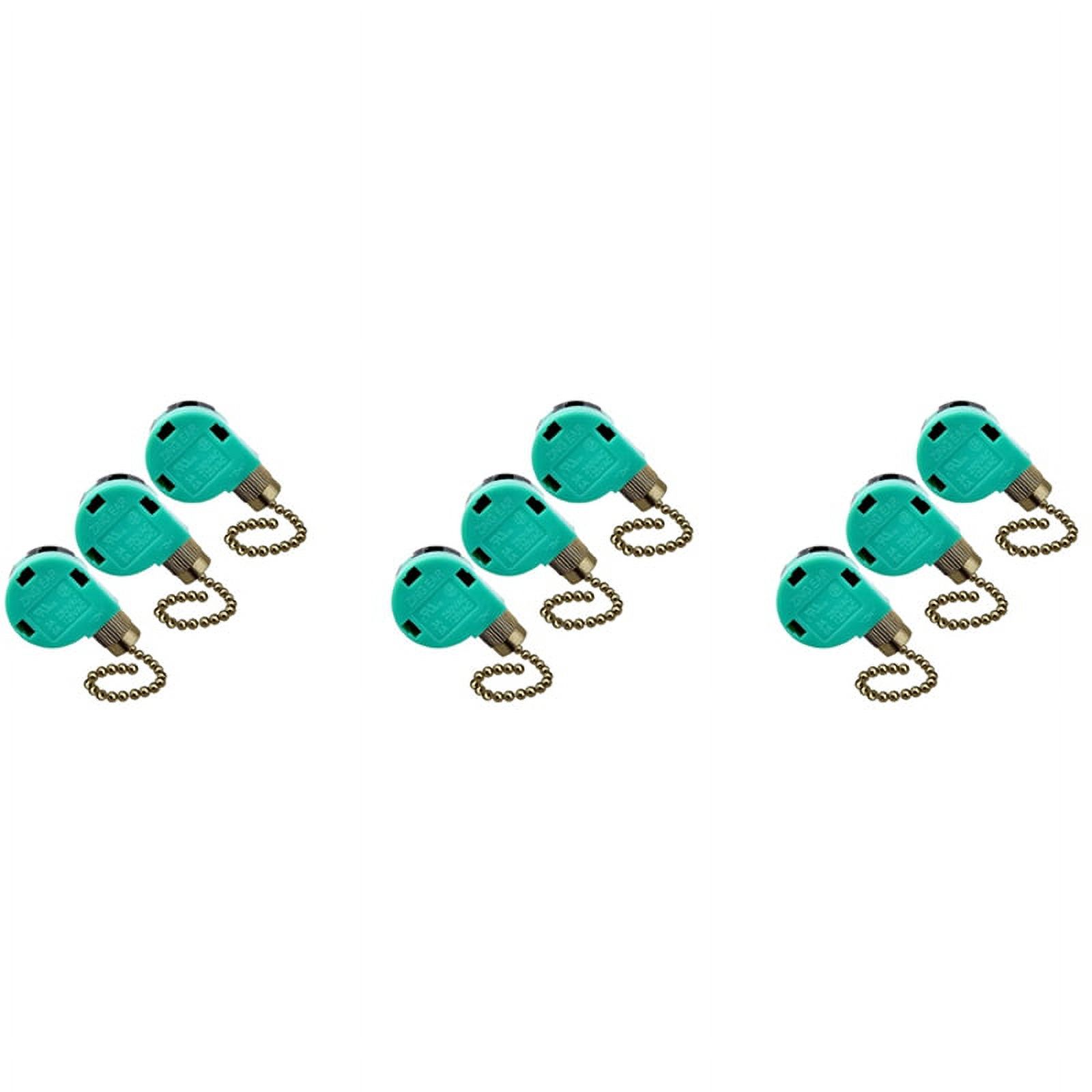 9 Pack Ceiling Fan Switch 3 Speed 4 Wire Ear ZE268S6 Fan Pull Chain ...