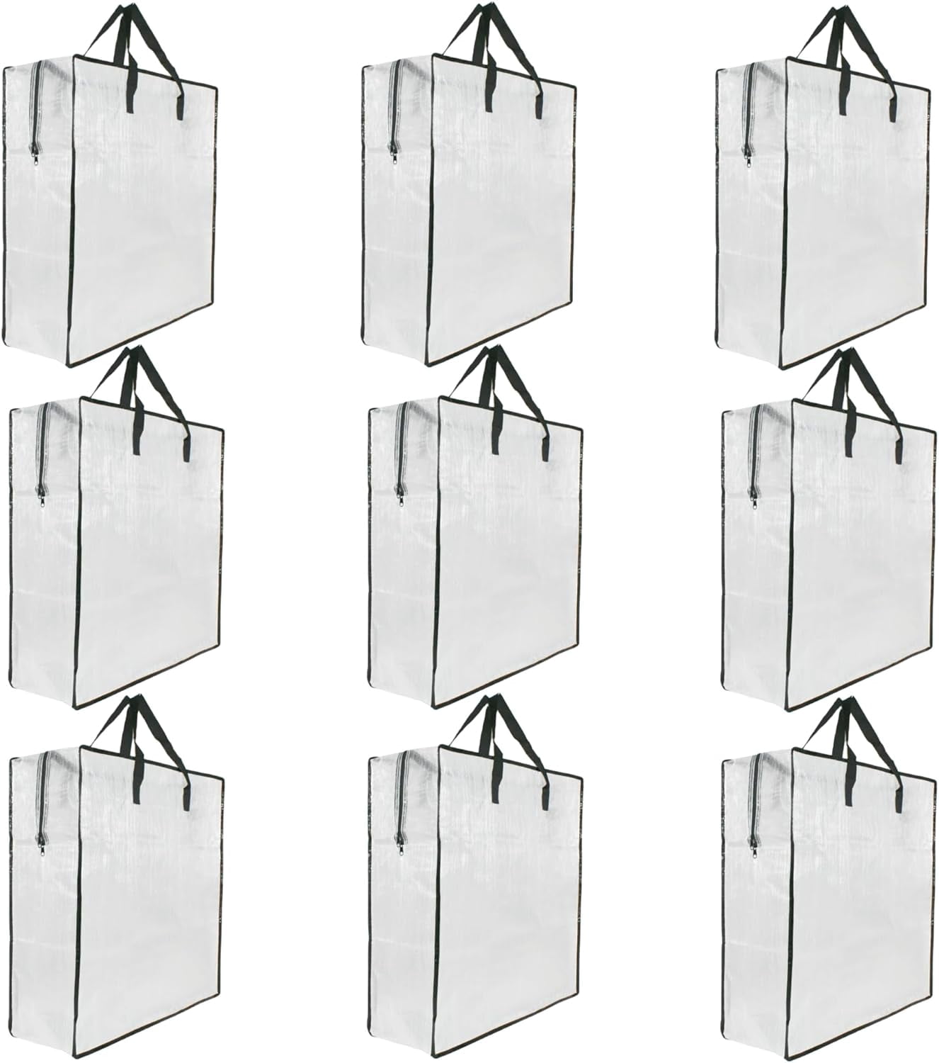 9 Pack Clear Storage Bags with Zipper and Handles, Large Underbed ...