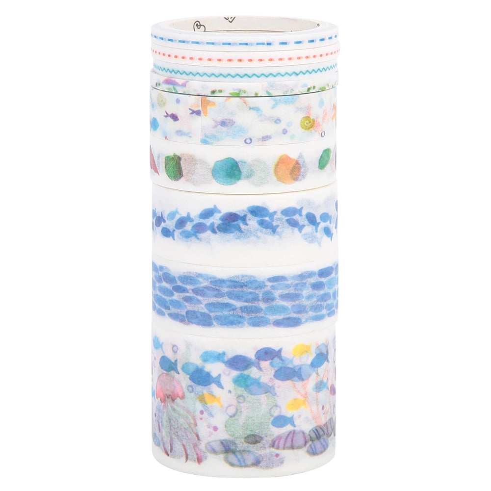 9-Pack Colorful Decorative Tape Set for DIY Crafts & Wrapping Seaside ...