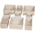 9 Pack Foldable Cloth Storage Box Closet Dresser Drawer Organizer ...