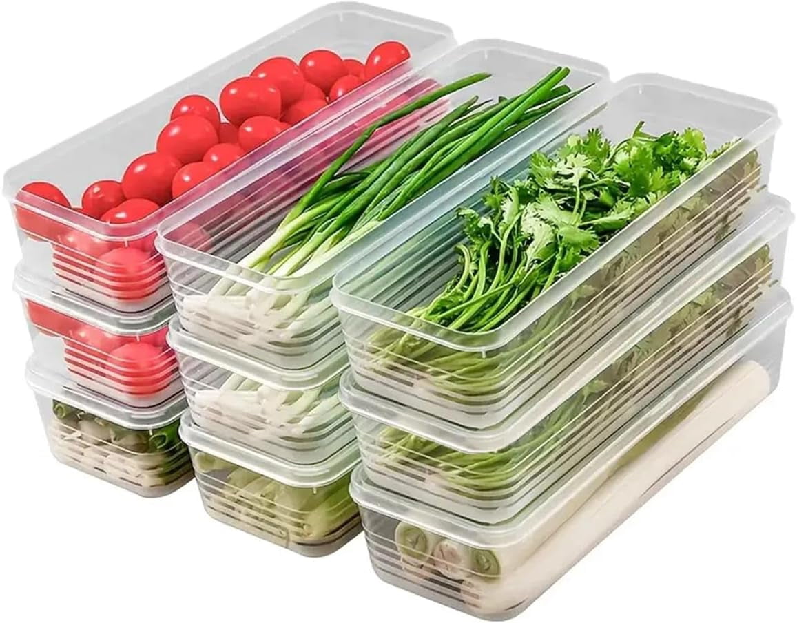 9 Pack Fresh Herb Keeper for Refrigerator, Cuyulitcik Fruit Storage ...