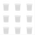 9 Pack Ice Cream Buckets with Lids - 300ML Clear Plastic Containers for ...