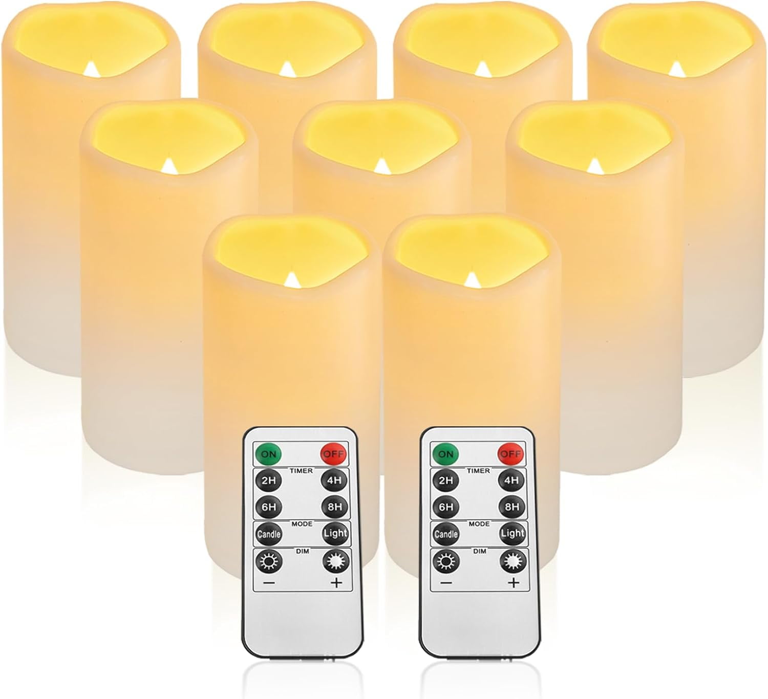 9 Pack LED Candles Flickering Flameless Candles with Remote & Timer for ...