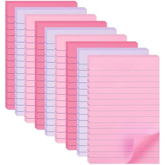 9 Pack Lined Sticky Notes 4X6 in Post Sticky Notes with Lines, Large ...