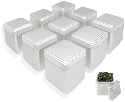 9 Pack Loose Leaf Tea Storage,Square Tea Containers for Loose Tea,Tea ...