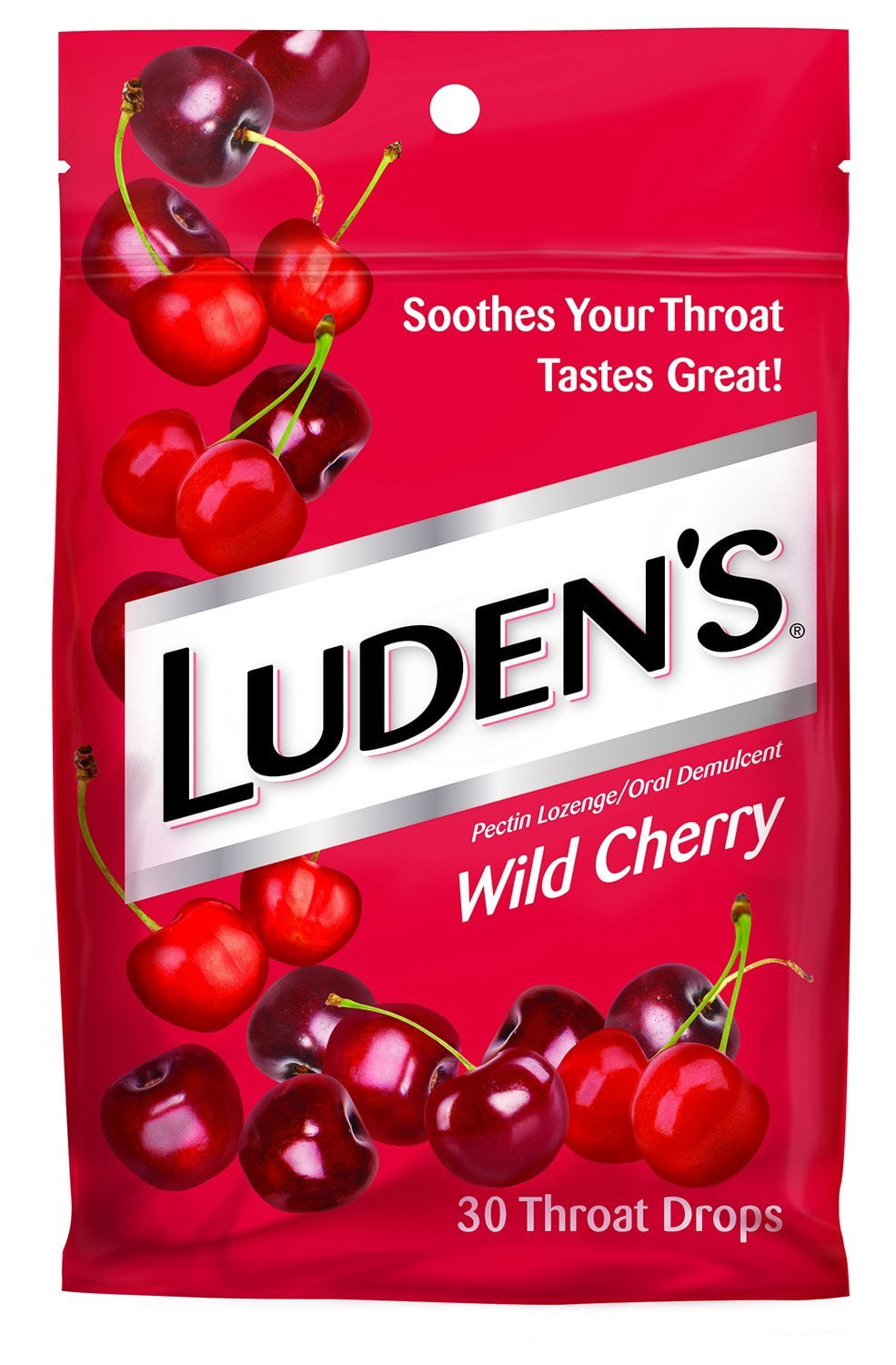 Luden's Wild Cherry Cough Drops, 30 Count, 9 Pack - Soothing Throat ...