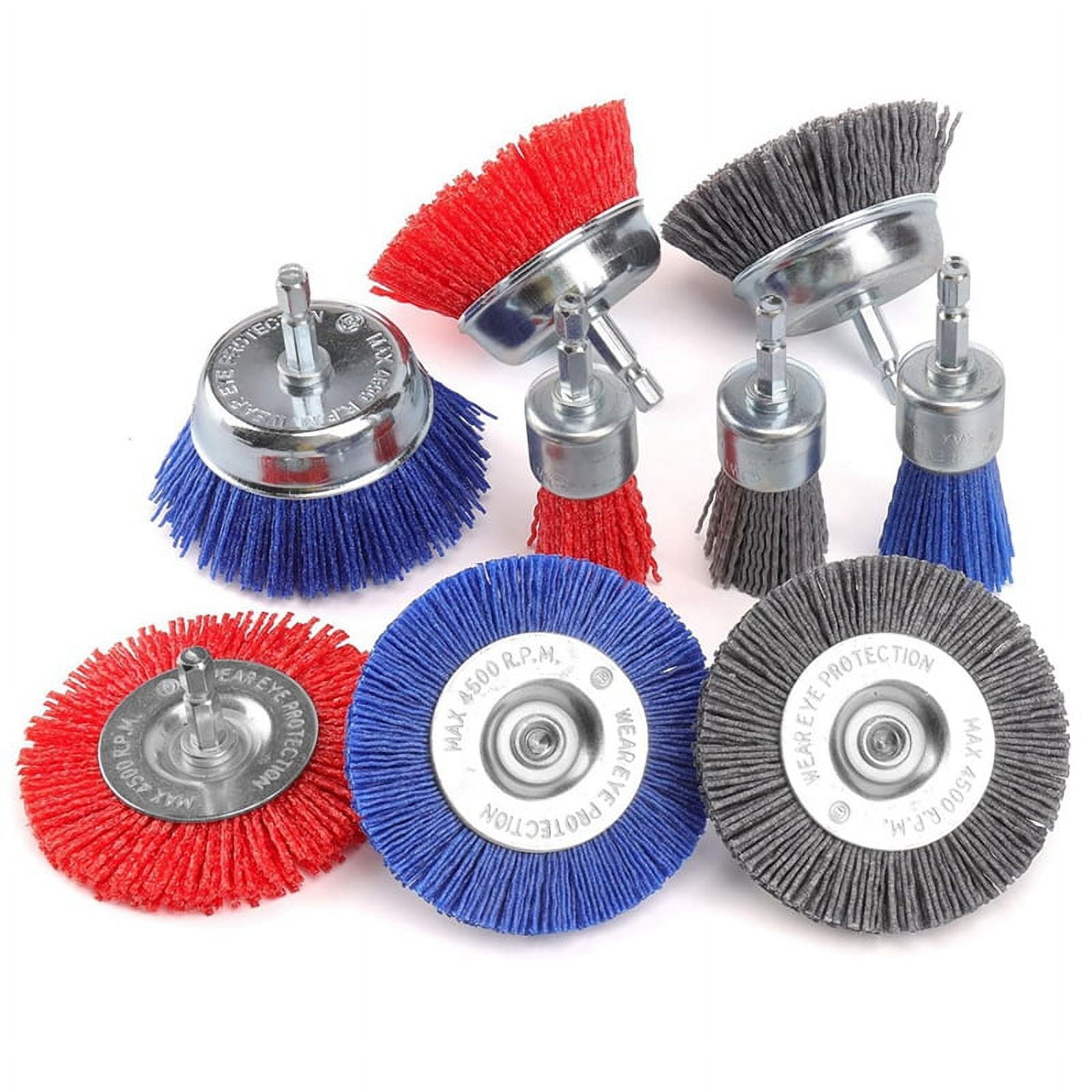 9 Pack Nylon Filament Abrasive Brush Set Abrasive Nylon Brushes with 1/ ...