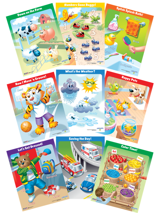 9-Pack Puzzle Bundle — 4- to 6-Piece Inlay Puzzles for Children — Ages ...