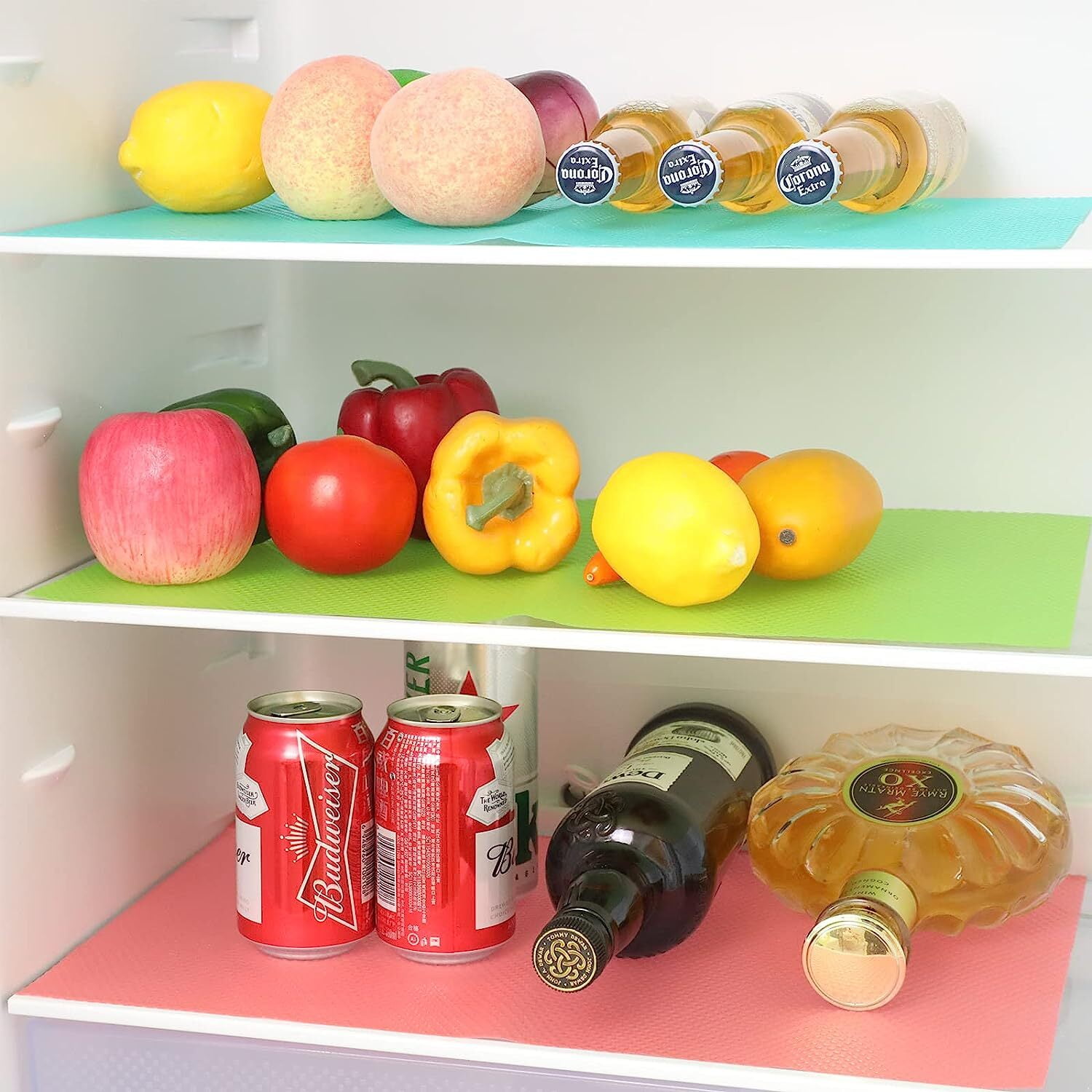 9 Pack Refrigerator Mats, Washable Refrigerator Liners,Fridge Pad, Easy ...